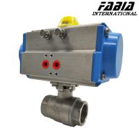 China Stainless Steel Pneumatic Ball Valve Air Actuated Two Way Internal  Tooth for sale
