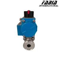 China Clamp Ptfe Lined Ball Valve With Double Acting Pneumatic Actuator for sale