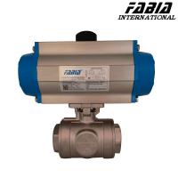 China Pneumatic Three-Way Ball Valve For Environmental Protection Chemical for sale