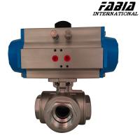 China Pneumatic Three-Way Ball Valve For Environmental Protection Chemical for sale