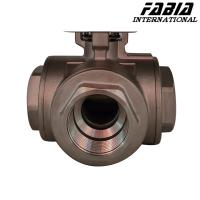 China Pneumatic Three-Way Ball Valve With Wedge Sealing for sale