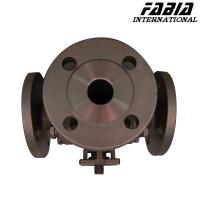 China High-pressure Pneumatic Three-way Flanged Ball Valve for sale