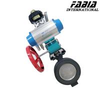 China Small Fluid Resistance Hard Sealed Pneumatic Actuator Operated Butterfly Valve for sale