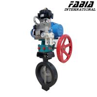 China Small Fluid Resistance Hard Sealed Pneumatic Actuator Operated Butterfly Valve for sale