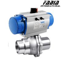 China Pneumatic Two-Piece Ball Valve With Low Resistance Pneumatic Ball Valve for sale