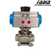 China Pneumatic 3 Piece Butt Welding Ball Valve With Thrust Bearing for sale