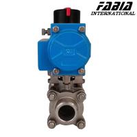 China Pneumatic 3 Piece Butt Welding Ball Valve With Thrust Bearing for sale
