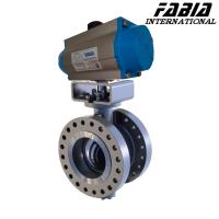 China 6 Inch 10 Inch Flanged Pneumatic Butterfly Valve Stainless Steel for sale