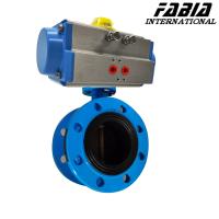 China Soft Seal Pneumatic Butterfly Valve Flanged type for sale