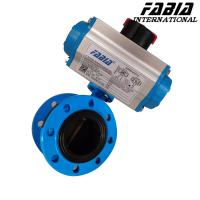 China Soft Seal Pneumatic Butterfly Valve Flanged type for sale