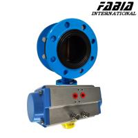 China Pneumatic Rubber Lined Flanged Rubber Butterfly Valve for sale