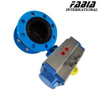 China Pneumatic Rubber Lined Flanged Rubber Butterfly Valve for sale