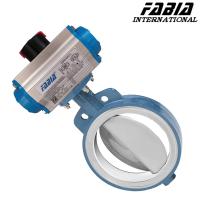 China Pneumatic Fluorine Lined Clamp Butterfly Valve Clamp End for sale