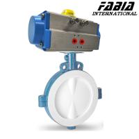 China Pneumatic Fluorine Lined Clamp Butterfly Valve Clamp End for sale