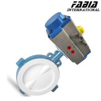 China Pneumatic Fluorine Lined Clamp Butterfly Valve Clamp End for sale