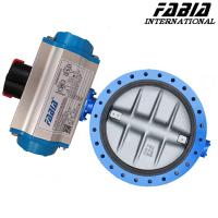 China 14 Inch 12 Inch 10 Inch  Pneumatic Actuated Butterfly Valve  Carbon Steel Flanged for sale