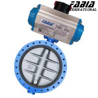 China 14 Inch 12 Inch 10 Inch  Pneumatic Actuated Butterfly Valve  Carbon Steel Flanged for sale