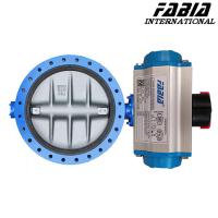 China 14 Inch 12 Inch 10 Inch  Pneumatic Actuated Butterfly Valve  Carbon Steel Flanged for sale