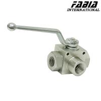 China Extra High Pressure Three Way Stainless Steel Ball Valve Manual Valve for sale