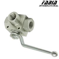 China Extra High Pressure Three Way Stainless Steel Ball Valve Manual Valve for sale