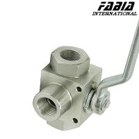 China Extra High Pressure Three Way Stainless Steel Ball Valve Manual Valve for sale