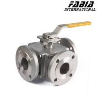 China Manual High Pressure Three Way Flange Ball Valve Stainless Steel for sale