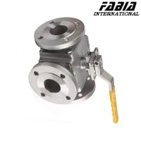 China Manual High Pressure Three Way Flange Ball Valve Stainless Steel for sale