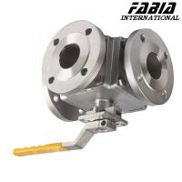China Manual High Pressure Three Way Flange Ball Valve Stainless Steel for sale