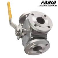 China Manual High Pressure Three Way Flange Ball Valve Stainless Steel for sale
