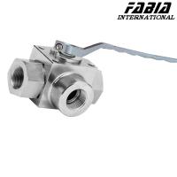 China Manual High Pressure Three Way Ball Valve With Internal Teeth for sale