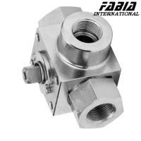 China Manual High Pressure Three Way Ball Valve With Internal Teeth for sale