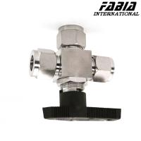 China Water High Pressure Stainless Steel 3 Way Ball Valve Manual  T Type for sale