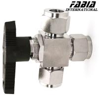 China Water High Pressure Stainless Steel 3 Way Ball Valve Manual  T Type for sale