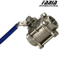 China Manual High Pressure Three Piece Ball Valve for sale