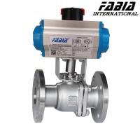 China Pneumatic High Pressure Two Way Flange Ball Valve for sale