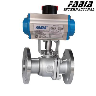 China Pneumatic High Pressure Two Way Flange Ball Valve for sale