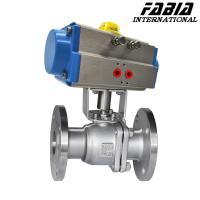 China Pneumatic High Pressure Two Way Flange Ball Valve for sale