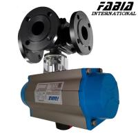 China High Temperature High Pressure Ball Valves Pneumatic Three-Way Flange for sale