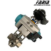 China Pneumatic High Pressure Three Way Internal Tooth Stainless Steel Ball Valve for sale