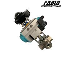China Pneumatic High Pressure Three Way Internal Tooth Stainless Steel Ball Valve for sale