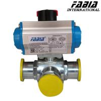 China Stainless Steel Quick Three Way Pneumatic Valve /T Type for sale