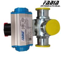 China Stainless Steel Quick Three Way Pneumatic Valve /T Type for sale