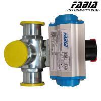 China Stainless Steel Quick Three Way Pneumatic Valve /T Type for sale