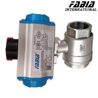 China 1/4 Inch 1 Inch Pneumatic High Pressure Two Piece Ball Valve With Internal Teeth for sale
