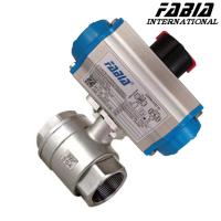 China 1/4 Inch 1 Inch Pneumatic High Pressure Two Piece Ball Valve With Internal Teeth for sale