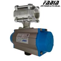 China Three Piece Pneumatic High Pressure Ball Valve 1/2