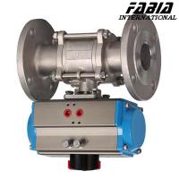 China Pneumatic High Pressure Ball Valve Three Piece Flanged Industrial Ball Valve for sale