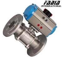 China Pneumatic High Pressure Ball Valve Three Piece Flanged Industrial Ball Valve for sale