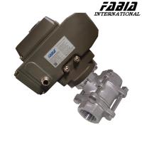 China Electric High Pressure Three Piece Ball Valve With Internal Teeth for sale