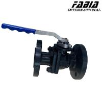 China Manual 2-Piece Dn25 Ball Valve Carbon Steel Flange Corrosion Resistant for sale